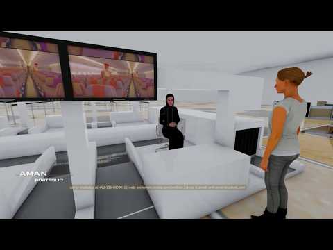 Project- 28 | 3D- Airport Terminal Walkthrough | Aman Portfolio