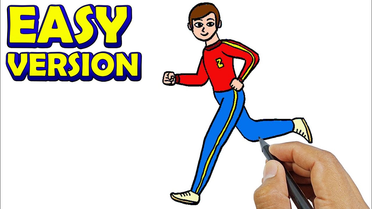 How to draw a person running step by step simple step | Simple Drawing Tutorial For Beginners