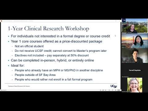 One-Year Clinical Research Workshop | Epidemiology & Biostatistics