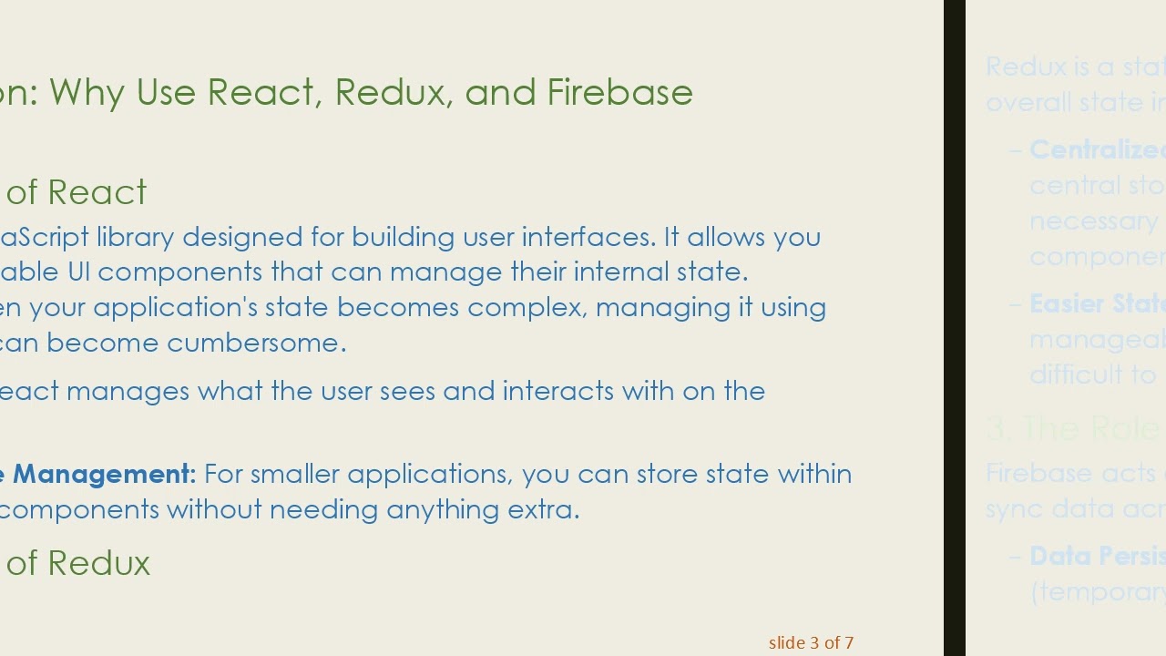 Understanding React, Redux, and Firebase