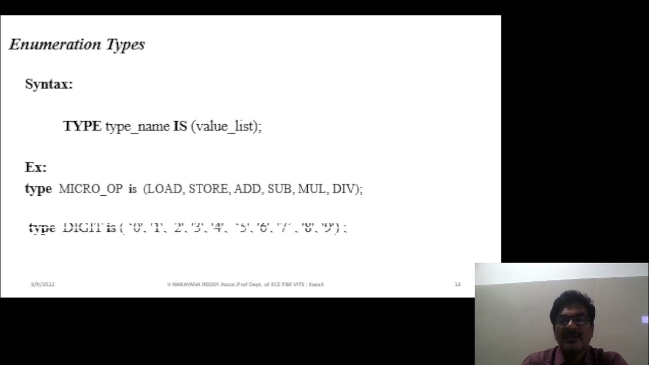 DSD using VHDL UNIT 2 TOPIC 3 Data Types