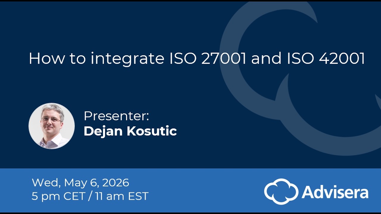 How to integrate ISO 27001 and ISO 42001 [live webinar]