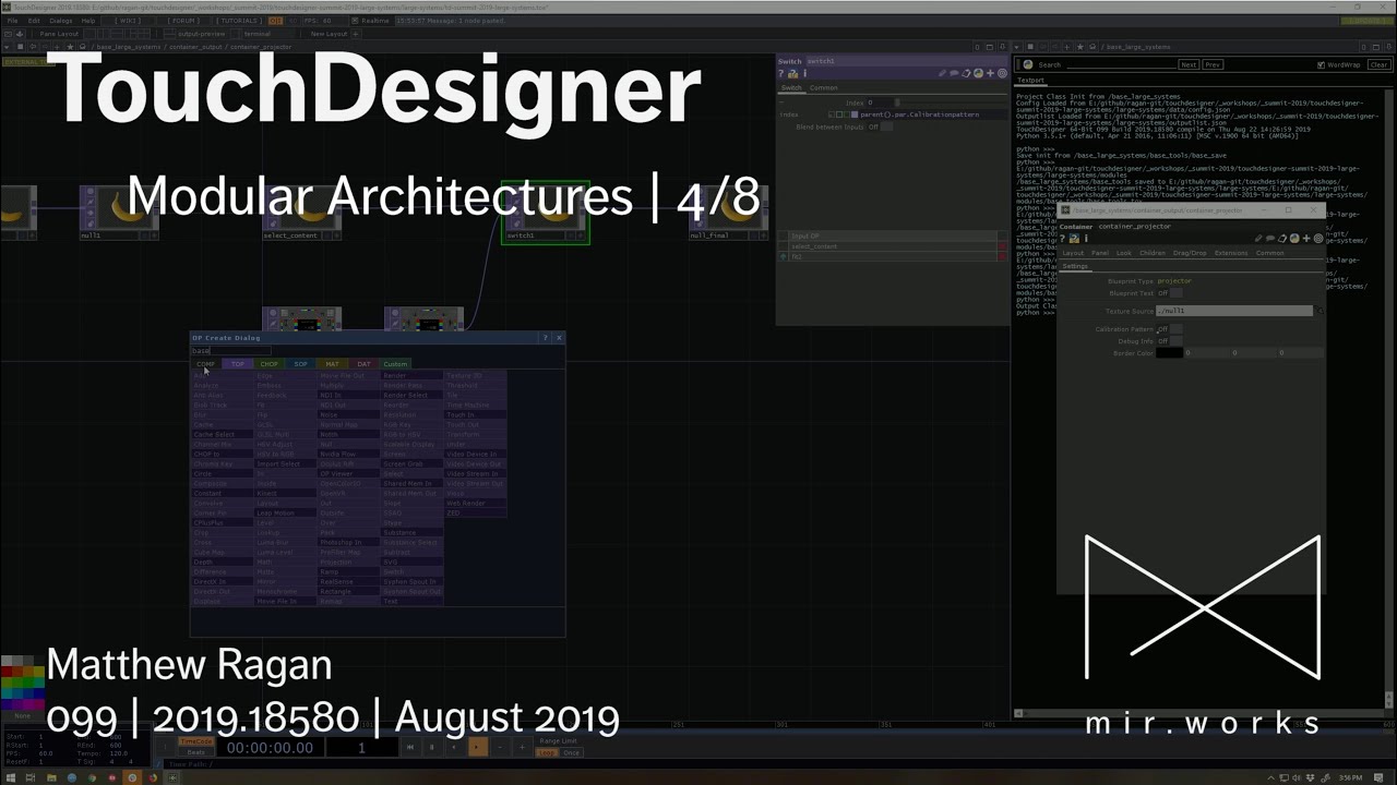 TouchDesigner | Modular Architectures | 4/8