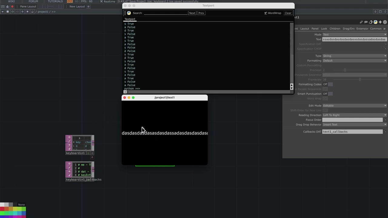 FIXED: MAC/WIN 2023.11760 KeyboardinDAT + textCOMP editing - Bugs - TouchDesigner forum