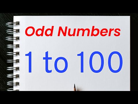 Odd numbers 1 to 100 | 1 to 100 odd number
