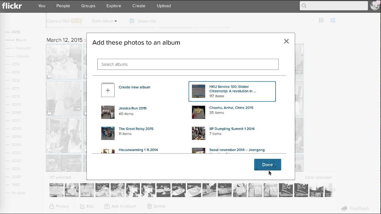 Flickr Camera Roll Beta