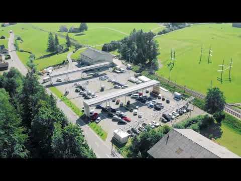 Solarfaltdach HORIZON Besucherparkplatz Kronbergbahn
