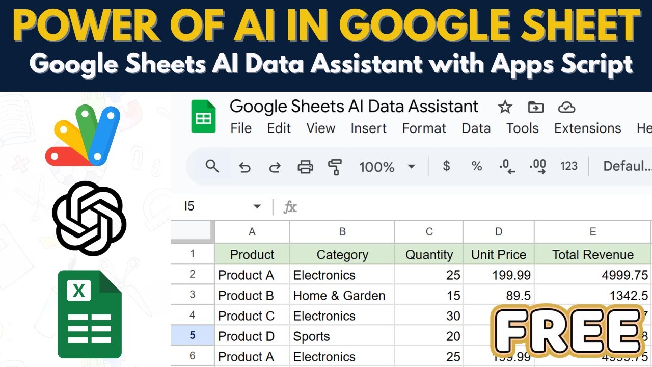 Build a Google Sheets AI Data Assistant with Apps Script & ChatGPT | D49