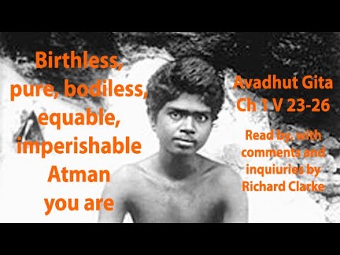 Birthless, pure, bodiless, equable, imperishable Atman you are Avadhut ...