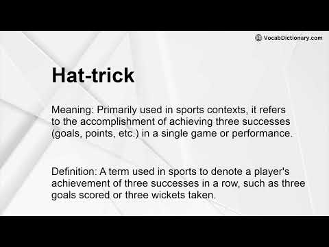 Hat-trick Meaning