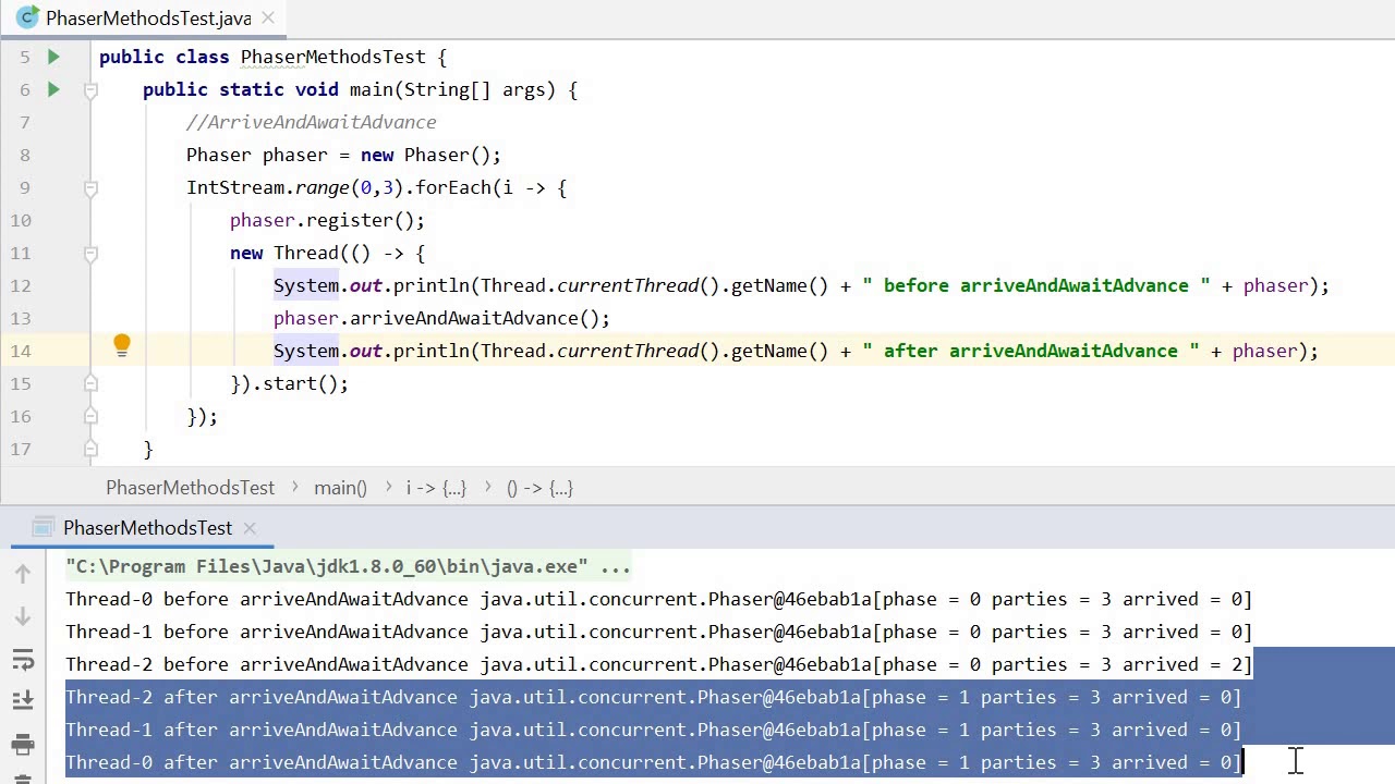 Java Phaser Super Simple Examples