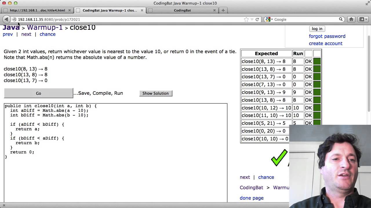 CodingBat #4 - Java If Boolean Solution Code 2