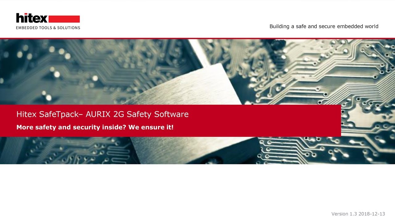 Hitex-Webinar AURIX SafeTpack Safety Manager