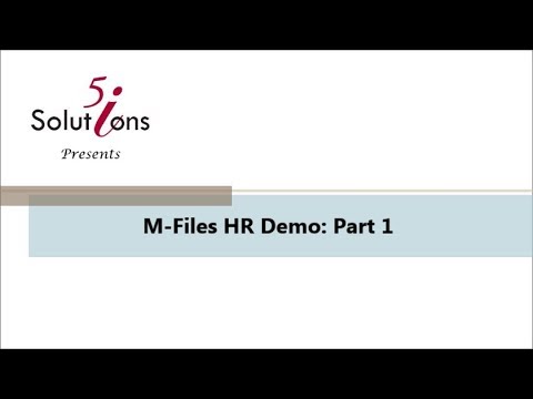 M-Files HR Demo Part 1: Intro & Quick Navigation