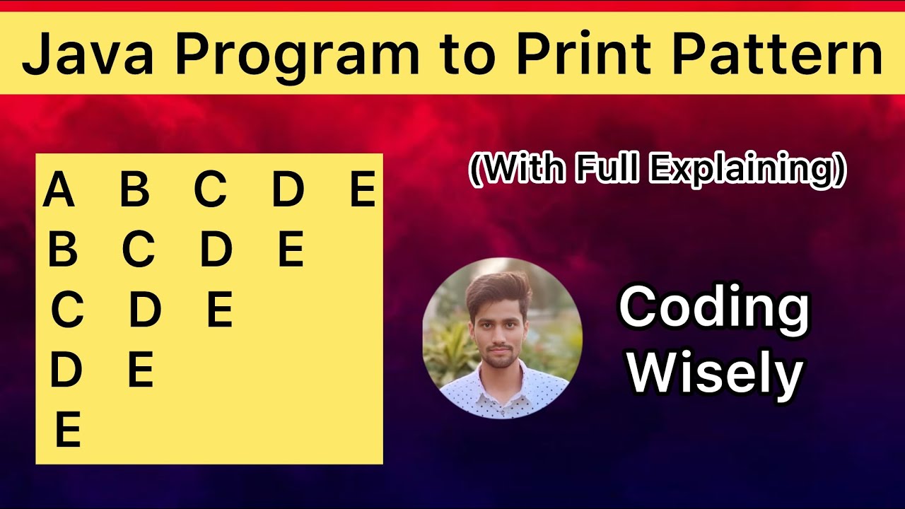 Java Program to Print triangle Pattern | Part 7 | Java coding | Coding Wisely