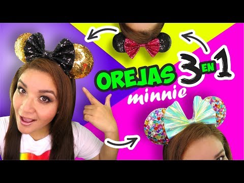 OREJAS de MINNIE MOUSE | 3 diseños en 1 y SIN COSER ⭐ Así o más fácil