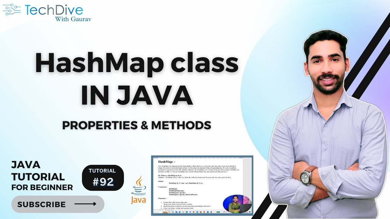 HashMap Class | Java Collections Framework Tutorial | Tutorial 92