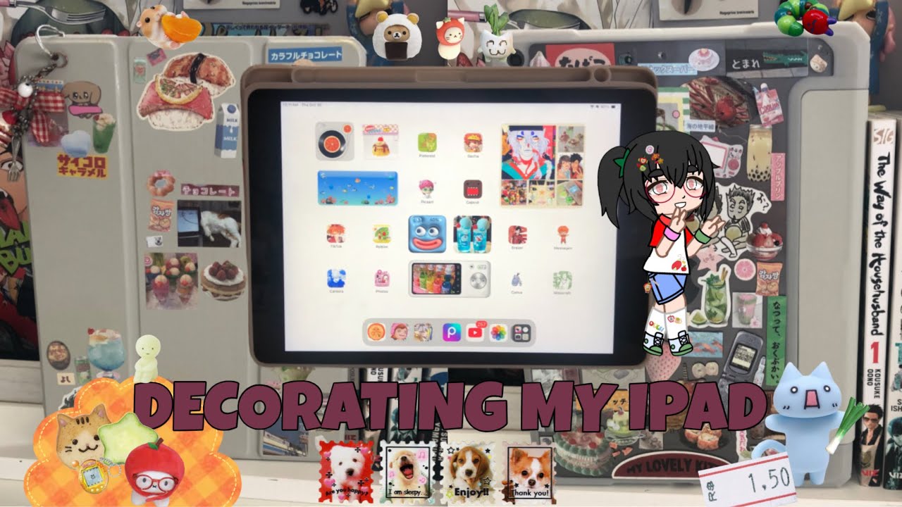 DECORATING MY IPAD + lock and Home Screen, juminocore, stickers 𓆉 ⋆.˚ 𓆝⋆.˚