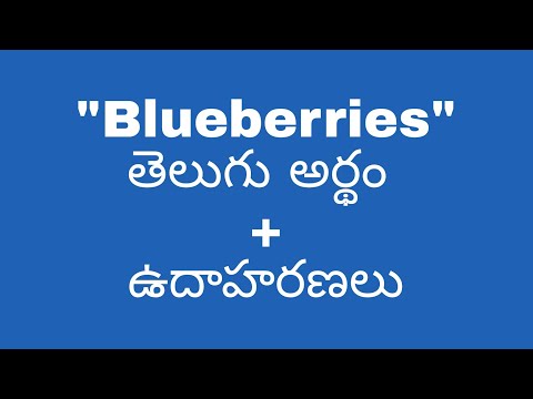 Blueberries meaning in telugu with examples | Blueberries తెలుగు లో అర్థం #meaningintelugu