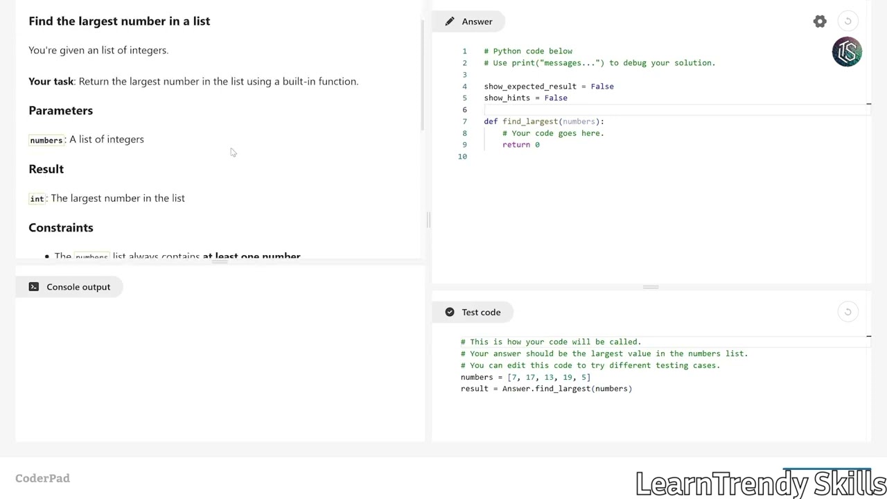 CoderPad Challenges | Learning Python Course