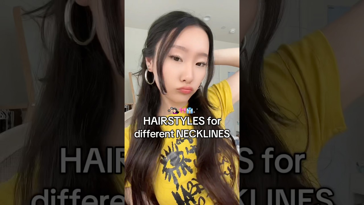 HAIRSTYLES FOR DIFF NECKLINES! guys comment what you want me to post for my first vid! #hairstyles