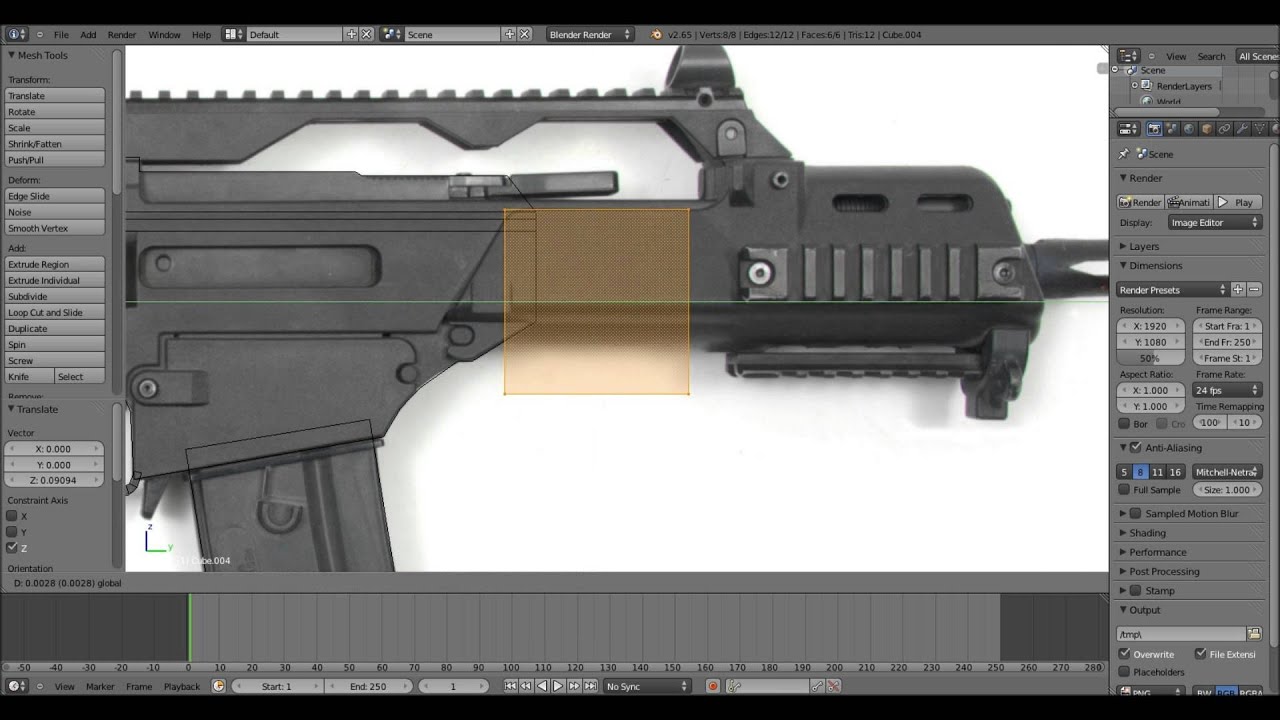 [JG] Blender | Speed Modelling - G36c