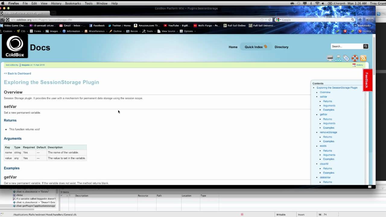 Tutorial - Coldbox Session Storage Plugin