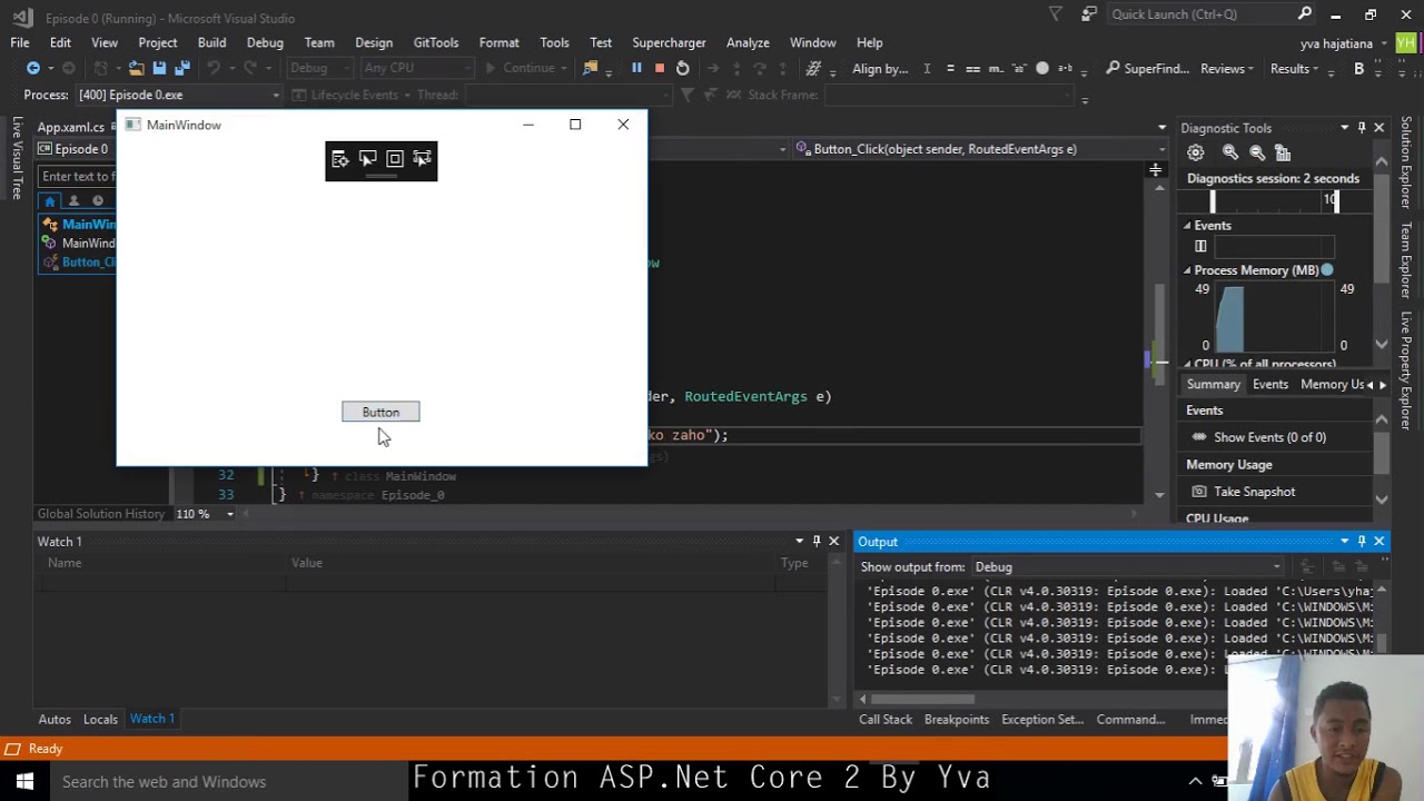 WPF Episode 1   Button & Text Box