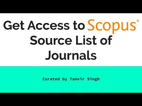 Get Access to Scopus Source List | Download Master List of Indexed Journals from Scopus