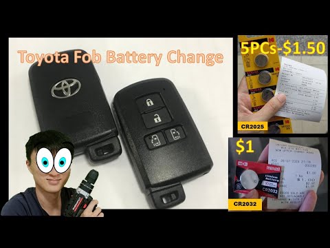DIY(~$1) or Workshop($10) Toyota Key Fob Battery Change CR2025 VS 2032