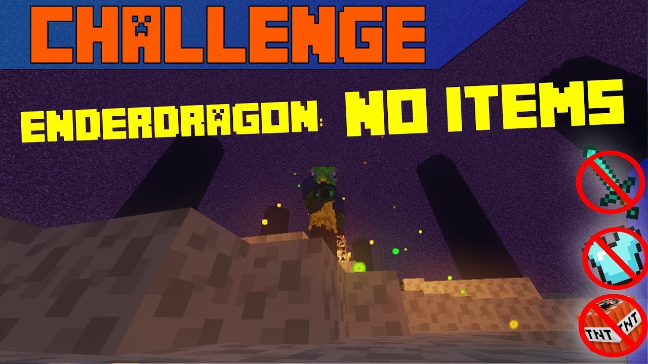 KILLING ENDERDRAGON WITH NO ITEMS! (Hard Mode)