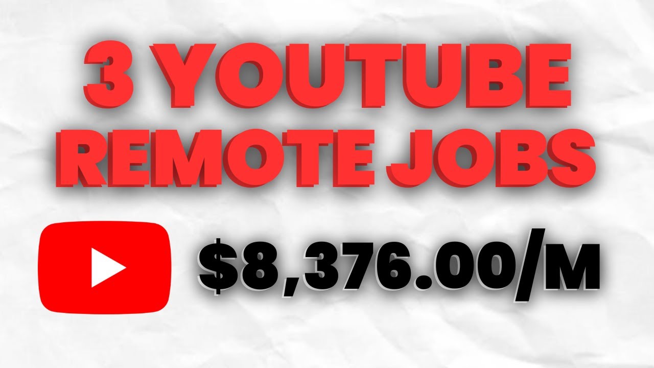 YOUTUBE IS HIRING | 3 Remote Jobs (No experience needed) 2025