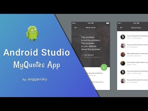 MyQuotes App - Android Studio Tutorial Video Lecture - How to Design UI ...