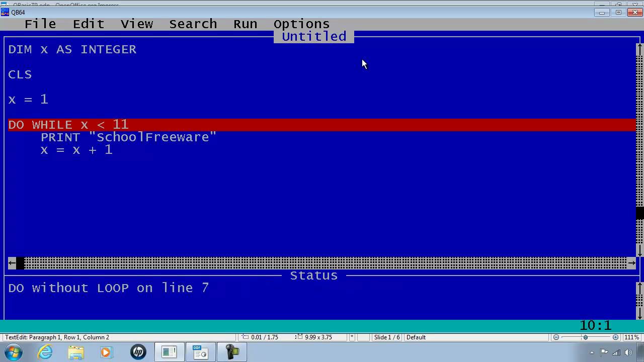 QBasic Tutorial 10 - Do Loop - QB64