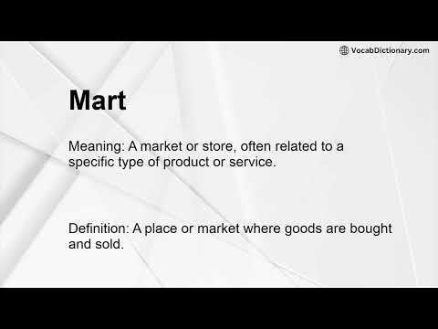Mart Meaning