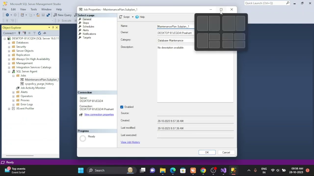 How to create maintenance Plan in Sql Server?