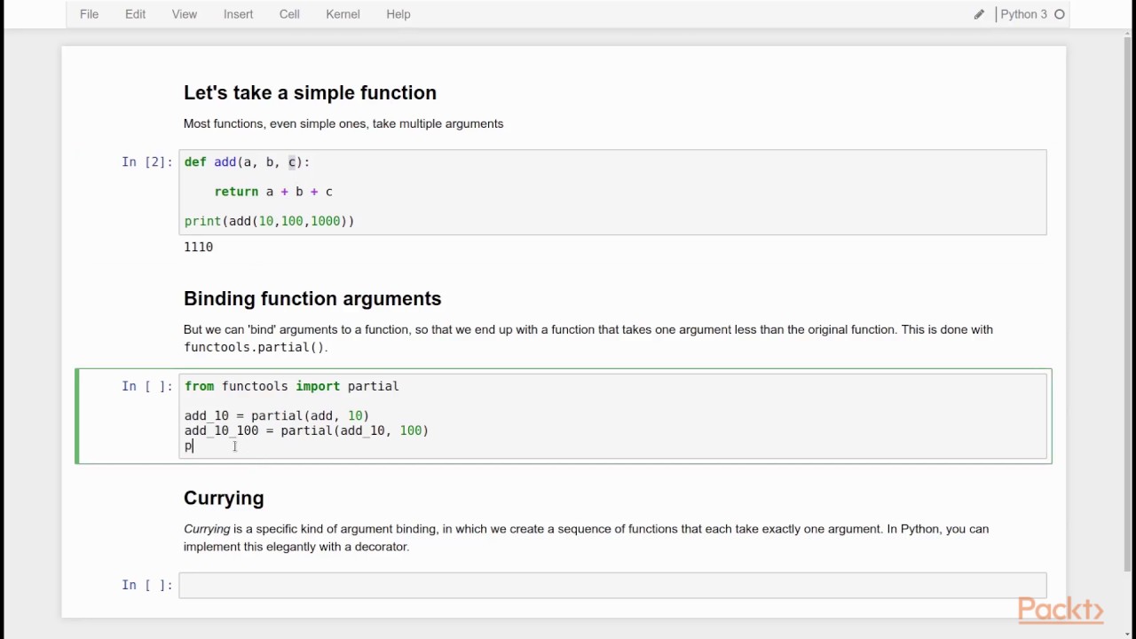 Functional Programming in Python : Currying – One Argument per Function | packtpub.com