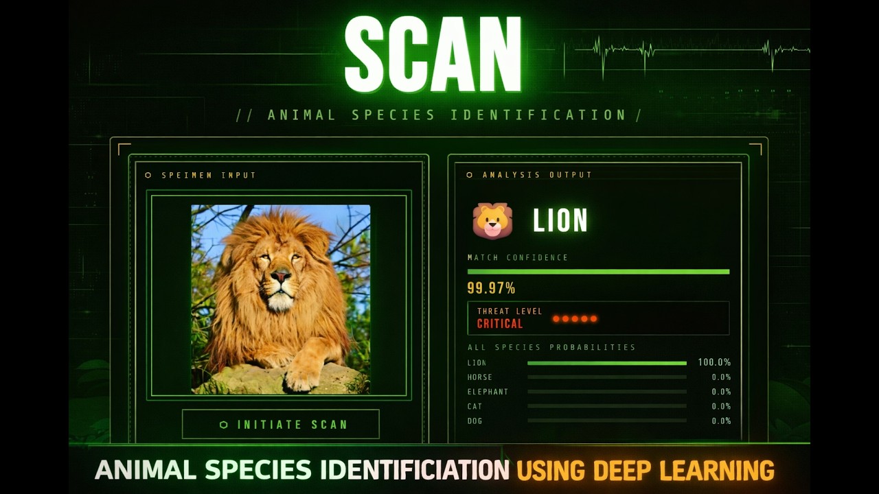 Animal Classification using CNN | Real-Time AI Detection System (Deep Learning Project)