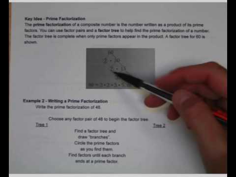 6th Grade: 1.4 - Prime Factorization