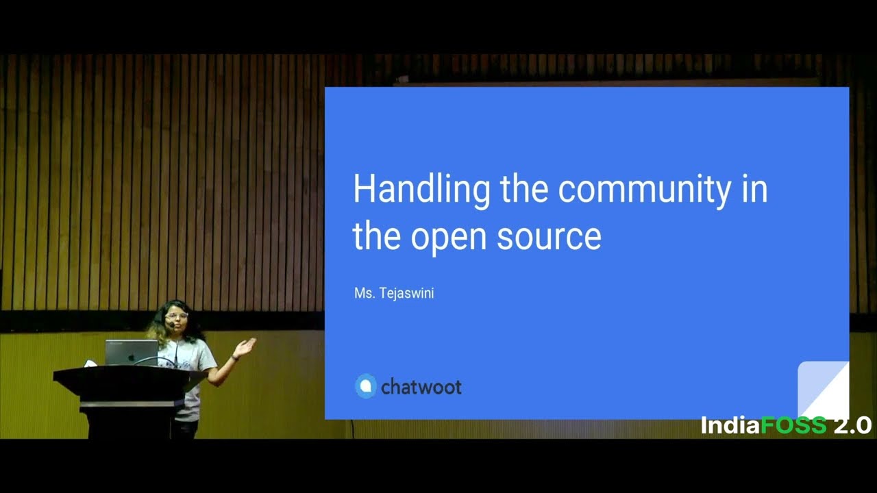 Handling the community in the Open Source | Tejaswini Chile | IndiaFOSS 2.0 | FOSS United