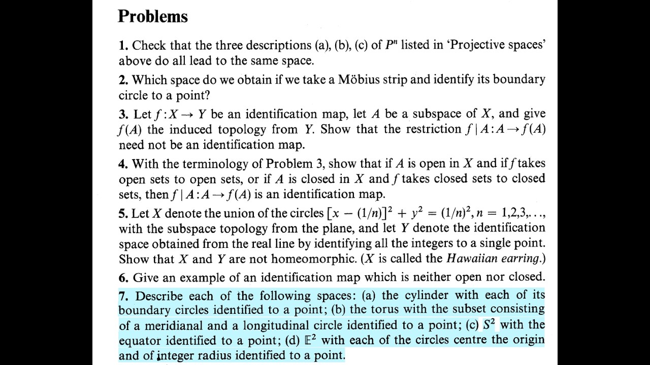 Basic Topology - Armstrong. Prob 4.7: Some Identification Spaces