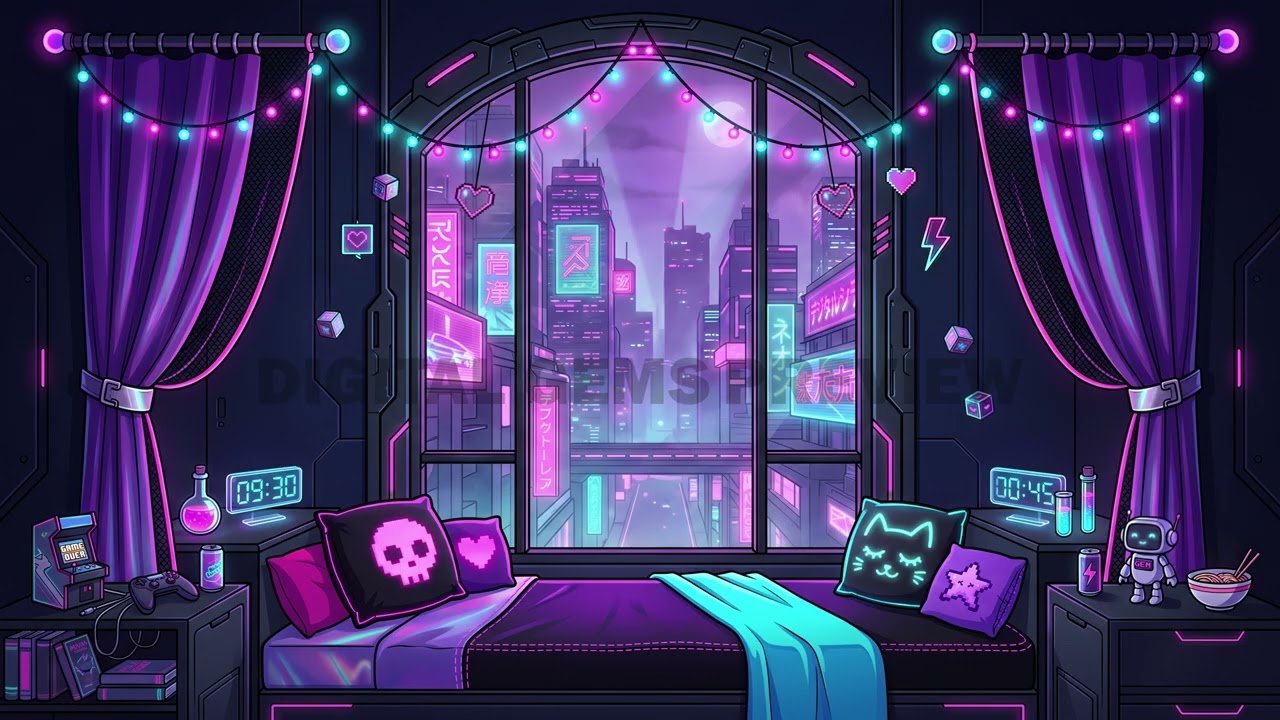 Neon Glitch Animated Background #background #animatedbackground