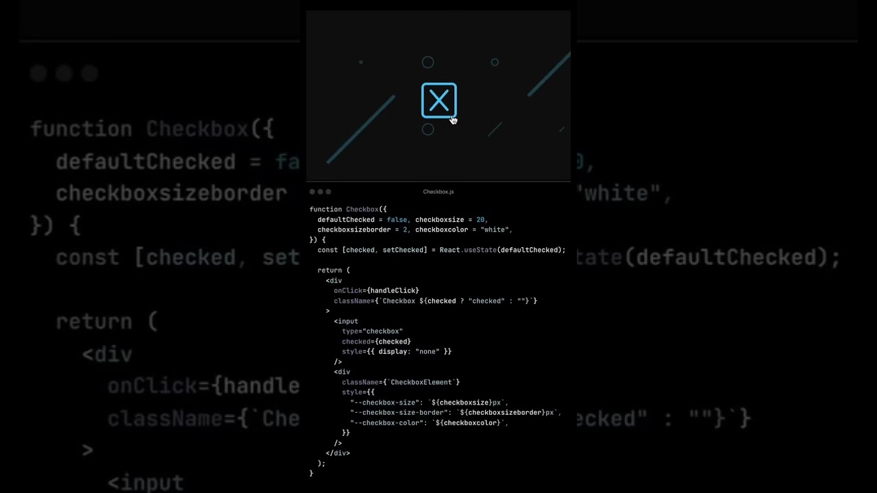 Very simple react checkbox input component
