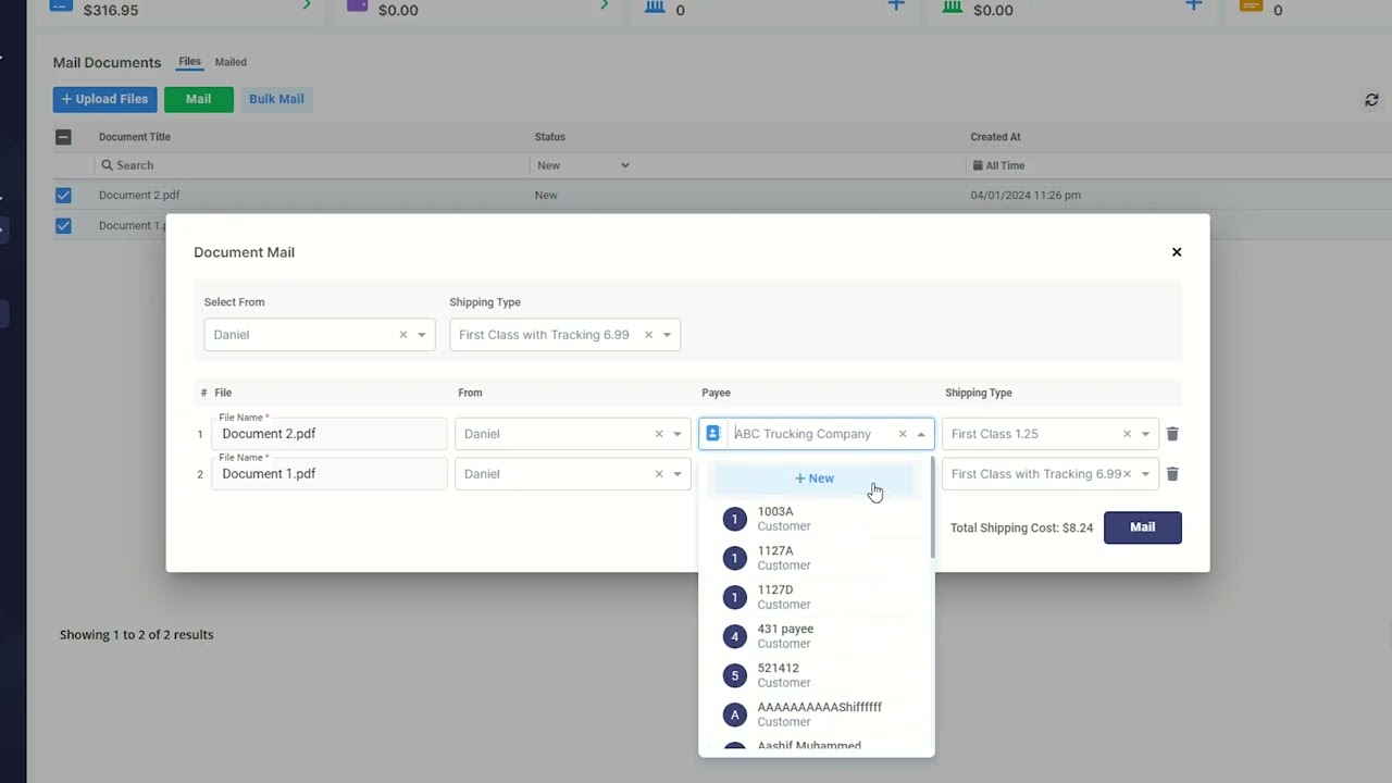 Mail Pdf Document From OnlineCheckWriter.com- Powered by Zil Money