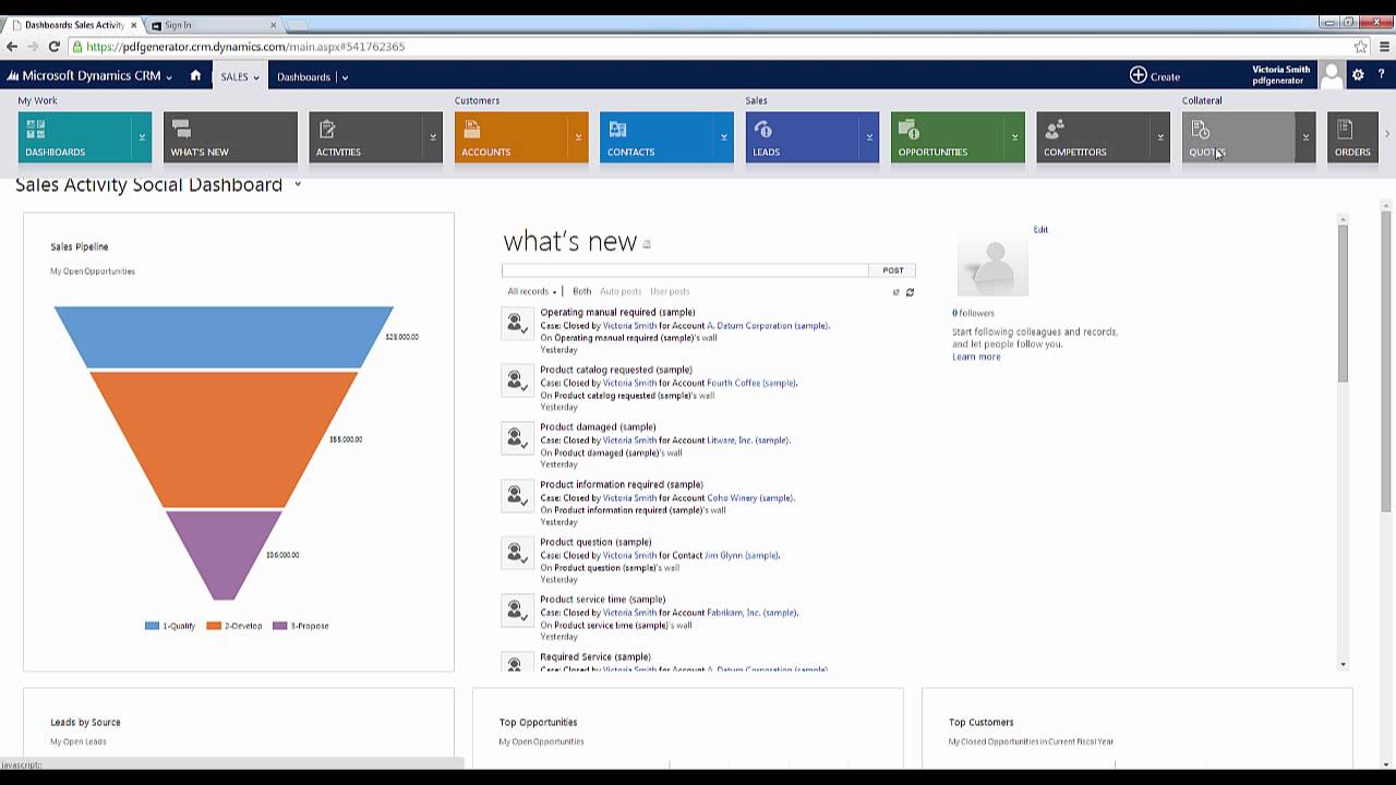 PDF Generator for Microsoft Dynamics CRM
