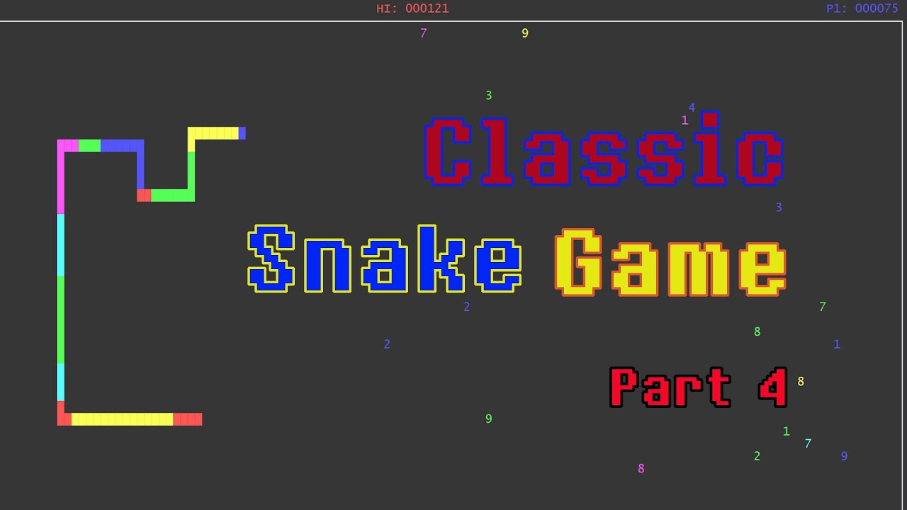Classic Snake Game - Part 4 (Beginner Python Tutorial on Linux)