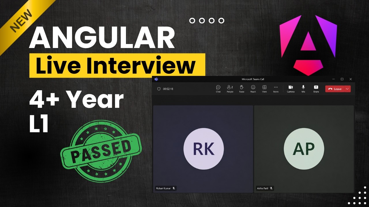 Angular Live Interview 4+ Years | Live Interview