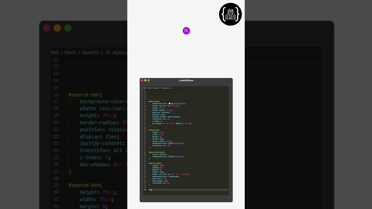 Animated Search Bar 🔥 #coding #codeflow #python #frontendcourse #animation #programming #javascript