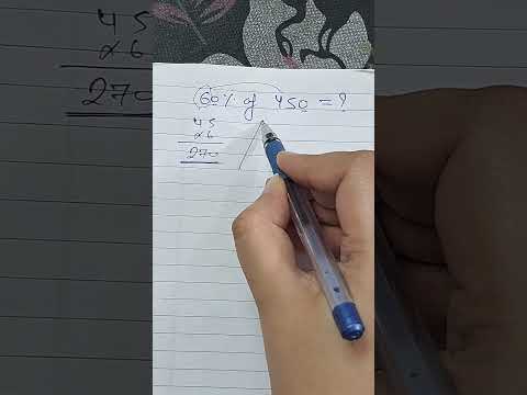60 % of 450 - Simple way to solve percentage Question