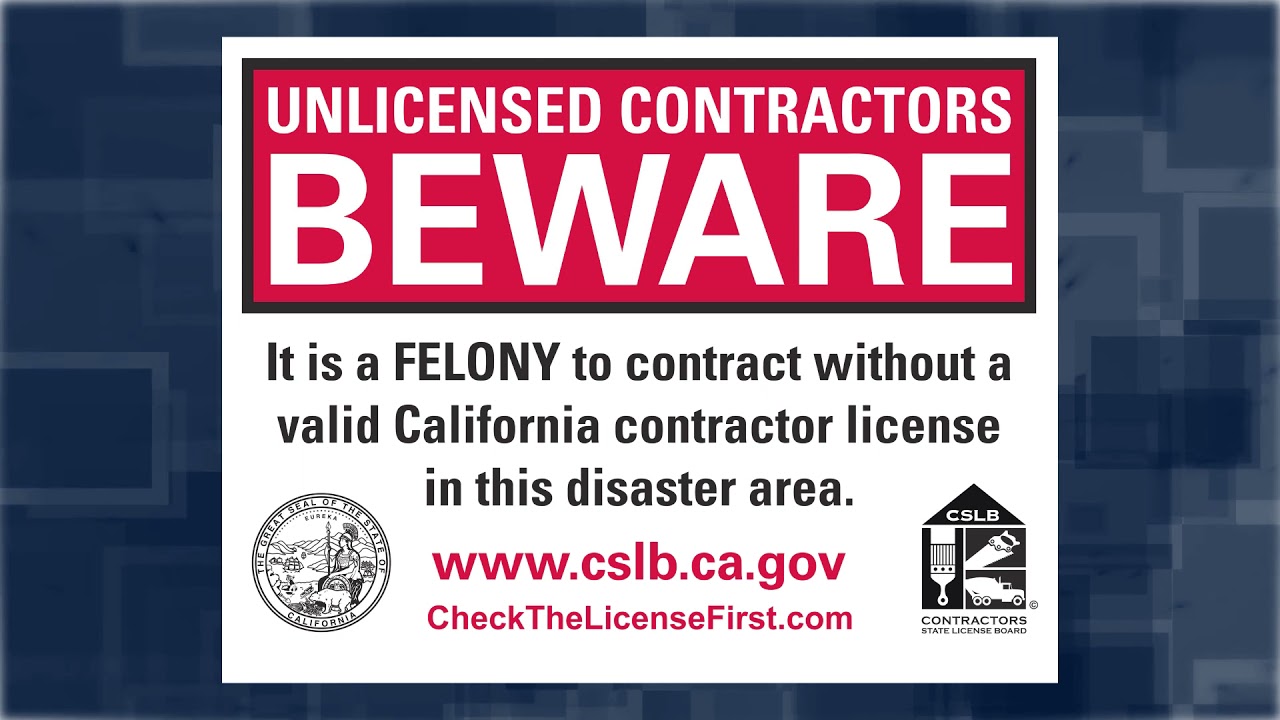 CSLB Quick Tips: Contracting in Disaster Areas